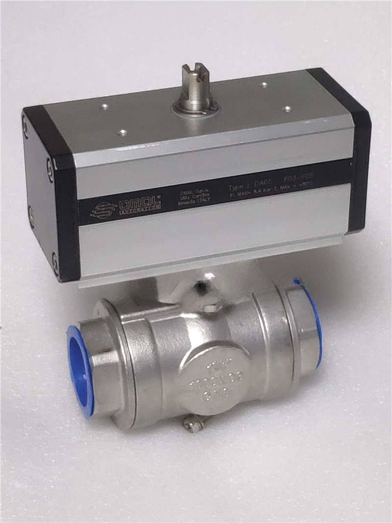 OMAL Pneumatic 3-way Ball Valve D153H008 Replacement Reversing L-Type 3 ...