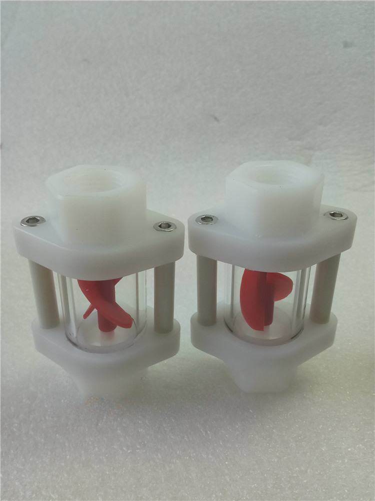 DN20 Plastic Water Flow Indicator 360 Degree Impeller Indicator ...
