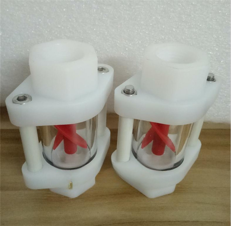 DN20 Plastic Water Flow Indicator 360 Degree Impeller Indicator ...